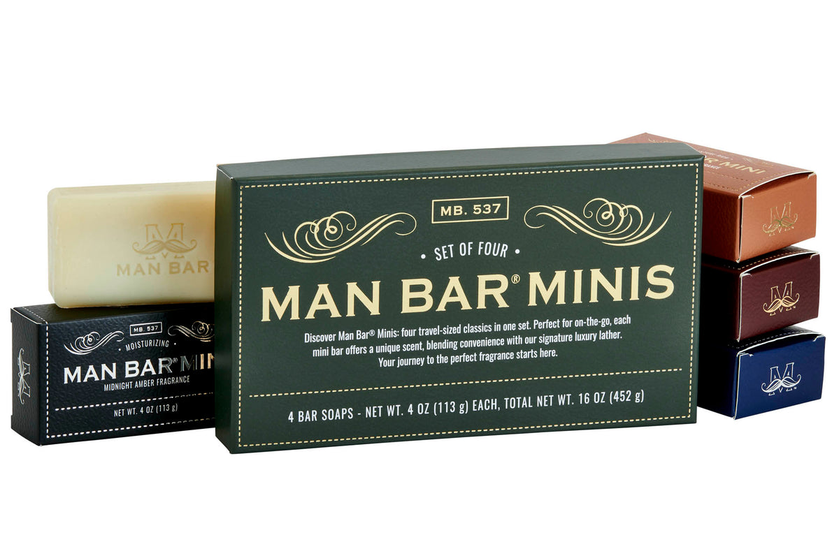 Man Bar Miniature 4 Pack Gift Box Set – Man Bar Soap