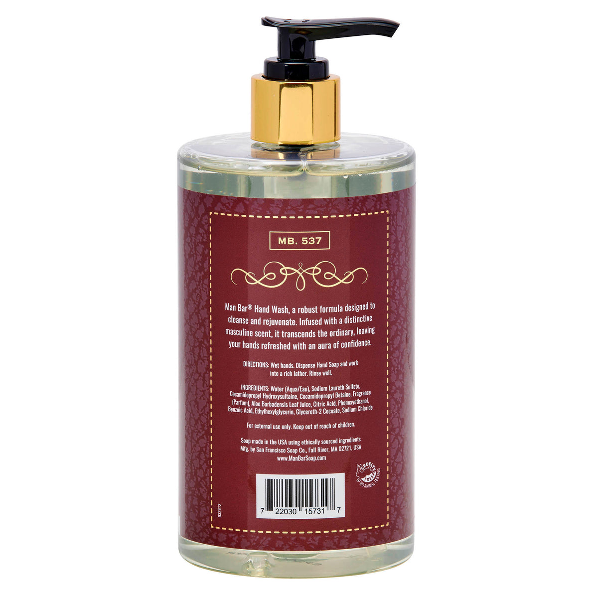 MAN BAR® Hand Wash - Exotic Musk & Sandalwood – Man Bar Soap